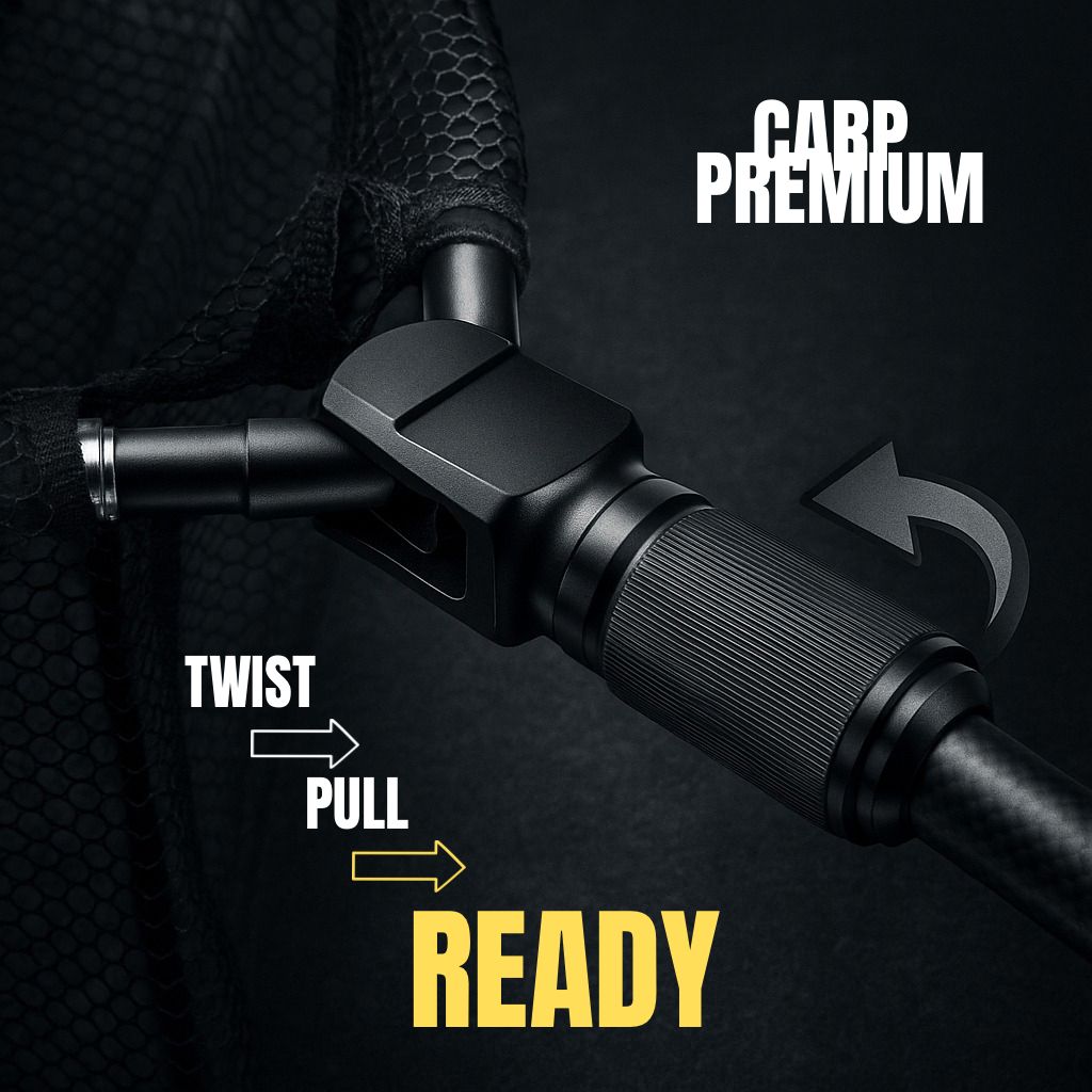 Fencl Carp Premium Net – Rubberized Mesh, Carbon Handle, Floating Arms